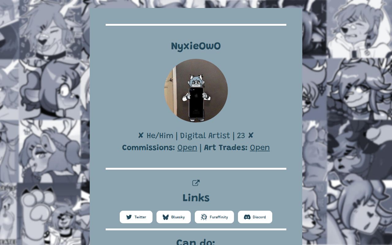 Nyxie's Commissions Sheet